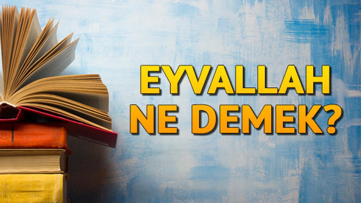 Eyvallah ne demek? Eyvallah nedir? Eyvallah TDK sözlük anlamı