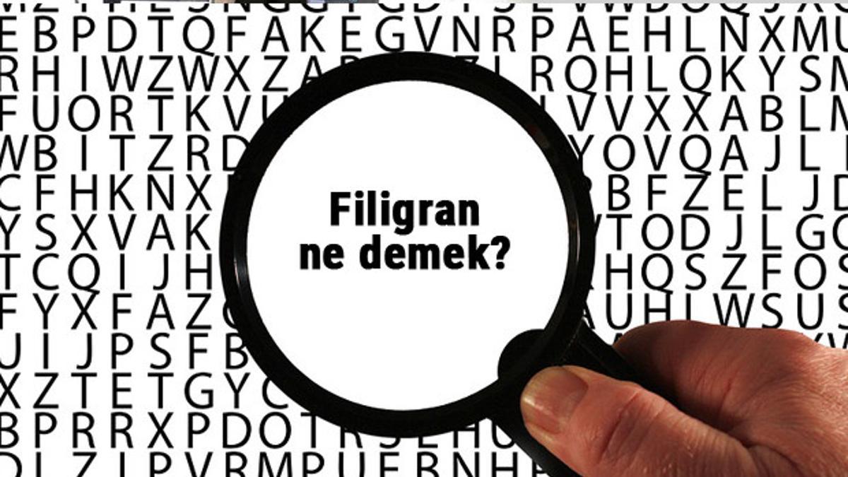 Filigran ne demek, ne anlama geliyor? Filigran kelimesinin anlamı nedir ...