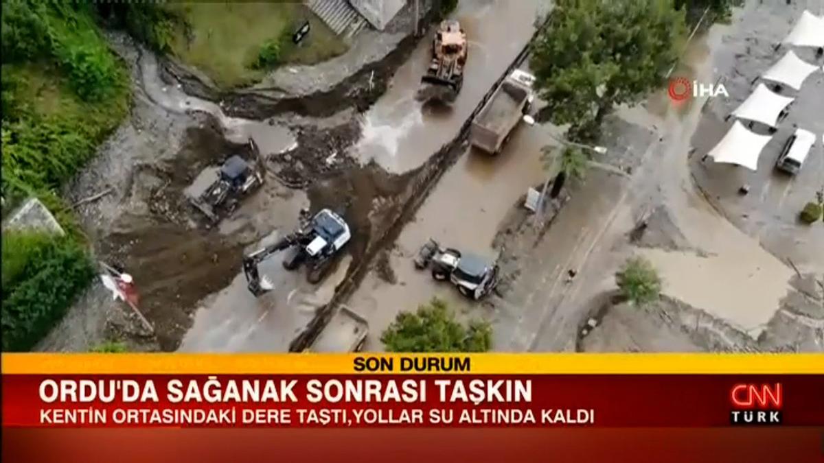 Ordu'da sağanak sonrası taşkın - Son Dakika Haberleri