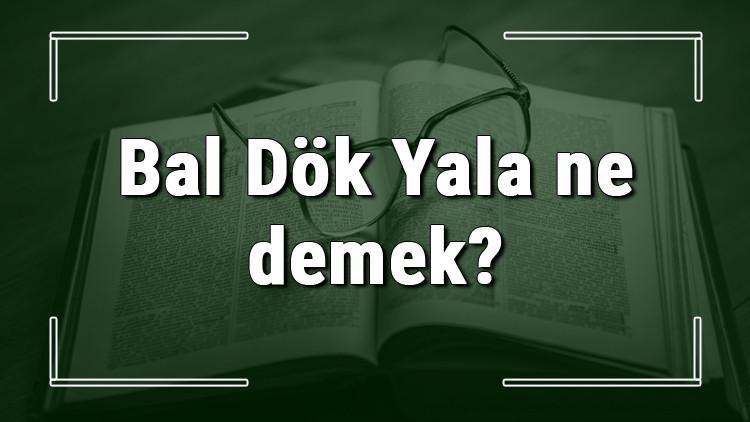 Bal Dök Yala ne demek? Bal Dök Yala deyiminin anlamı ve örnek cümle ...