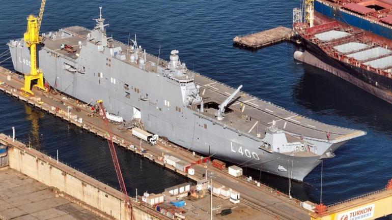 Türkiye'nin ilk uçak gemisi havadan görüntülendi - Son Dakika Haberler